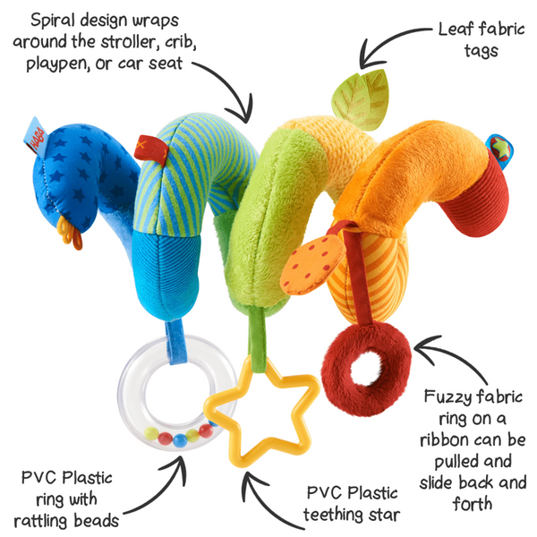 Haba Rainbow Activity Spiral Stroller Toy - Jillian's Drawers