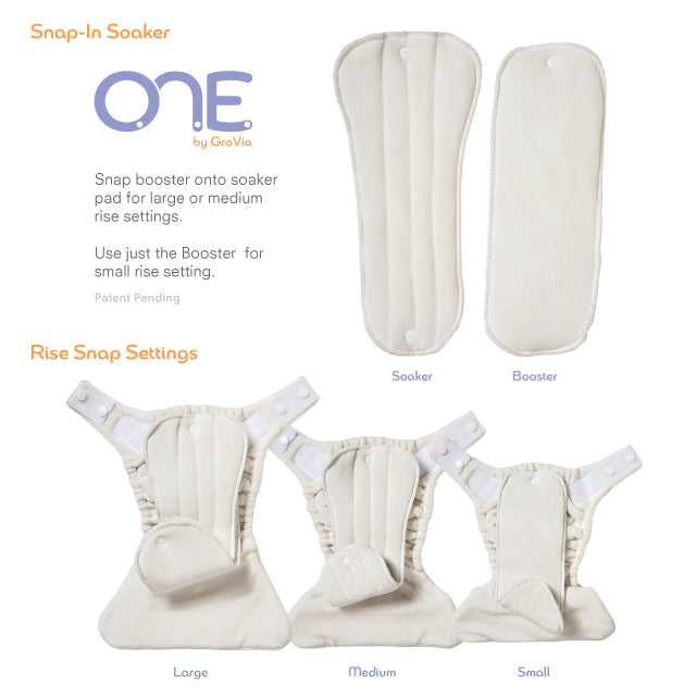 GroVia O.N.E. Diaper - Super Absorbent All-in-One Cloth Diaper ...